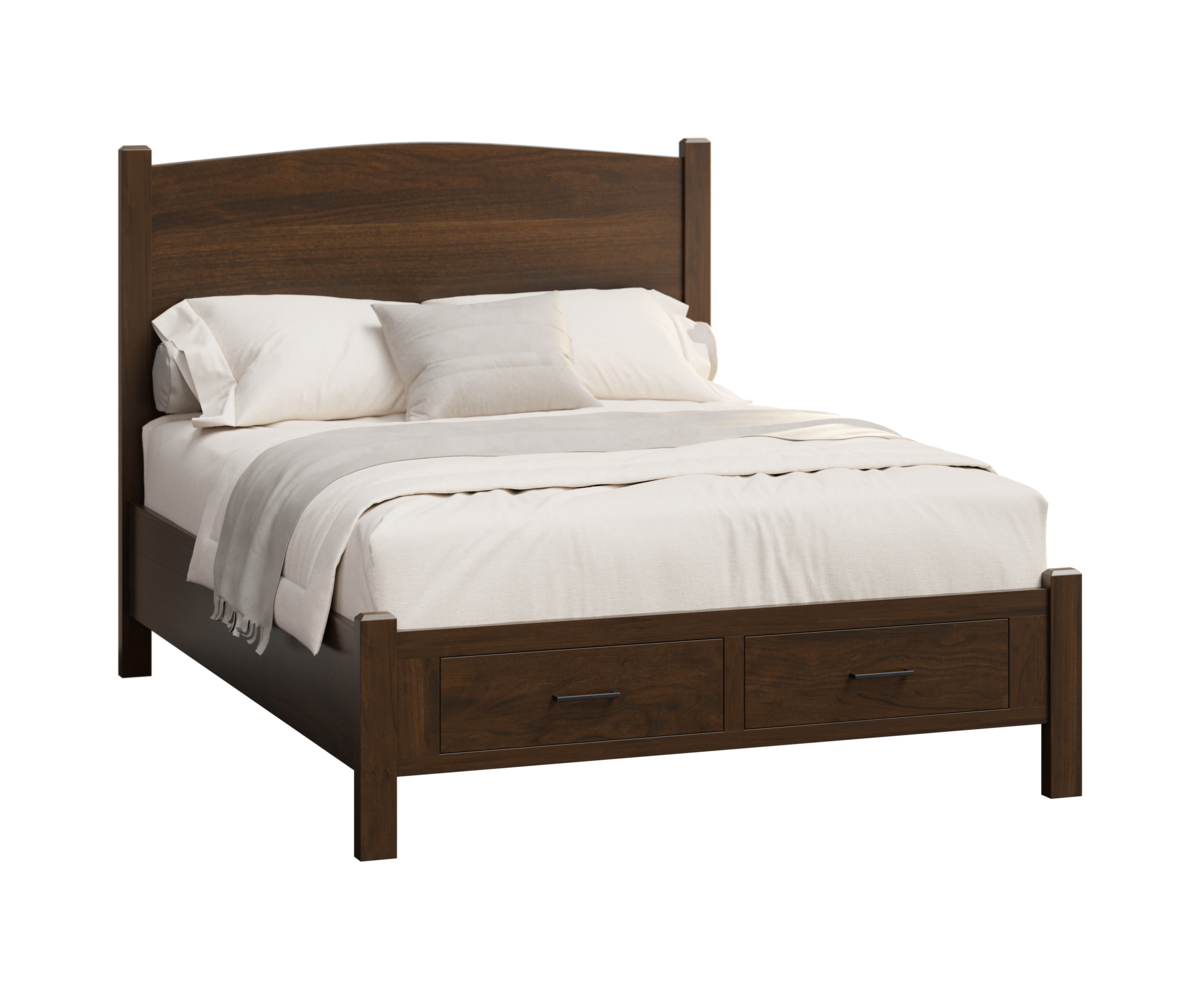Addie Bed with Footboard Storage Unit | Sawtooth Furniture